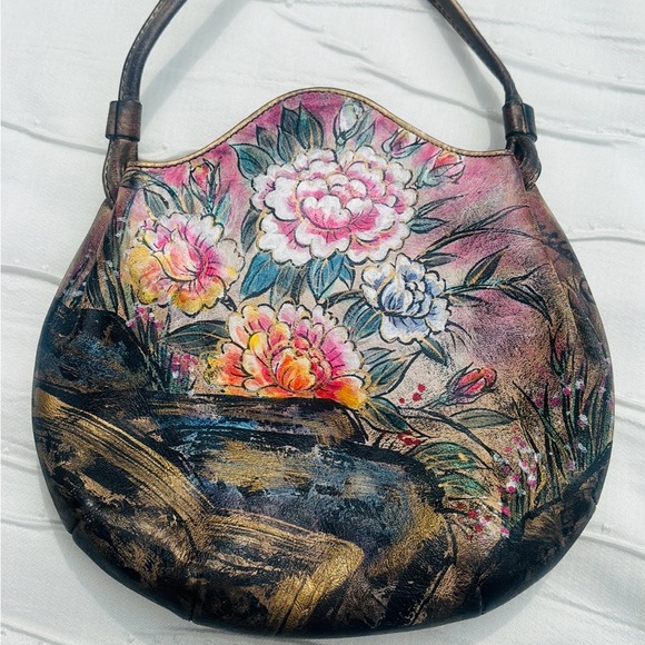 Jane Yoo | Bags | Vintage Jane Yoo Hand Painted Small Leather Butterfly ...